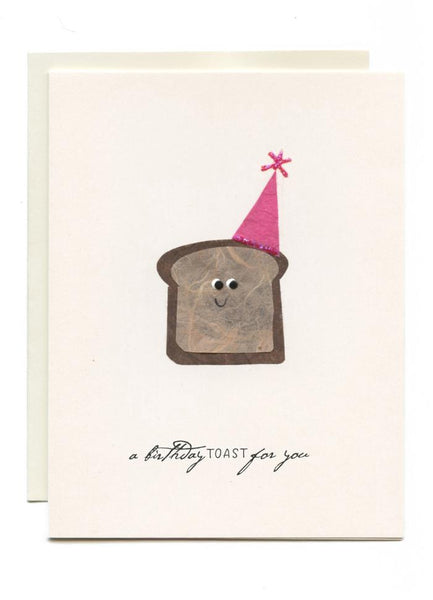 "A Birthday Toast For You" Toast with Party Hat – Flaunt Cards