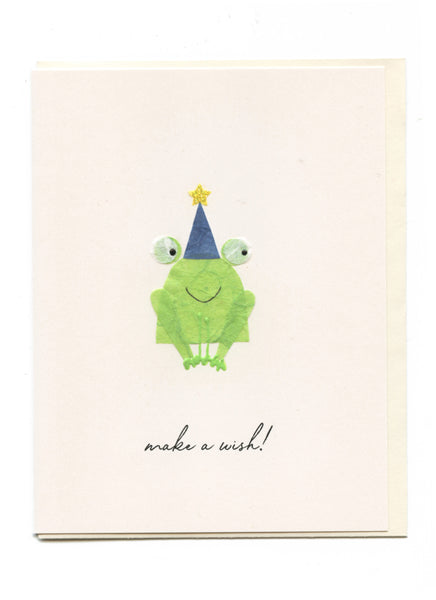 "Make a Wish!" Frog with Star Hat – Flaunt Cards