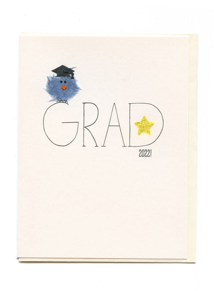 "GRAD 2022!" Big Grad with Bird and Star – Flaunt Cards
